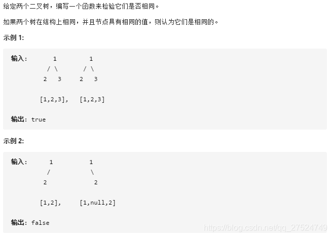 Leetcode刷题笔记题解（C++）：100. 相同的树_treenode() : val(0), left(nullptr), right(nullptr)-CSDN博客