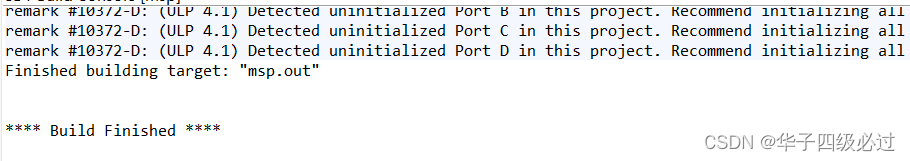 CCS（MSP430）：gmake: Target ‘all‘ not remade because of errors._gmake: target 'all' not remade ...