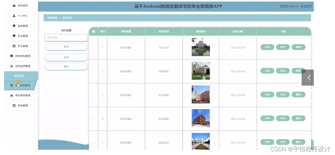 java/php/node.js/python基于Android的西安翻译学院专业预填报APP【2024年毕设】_西安翻译学院javaweb-CSDN博客