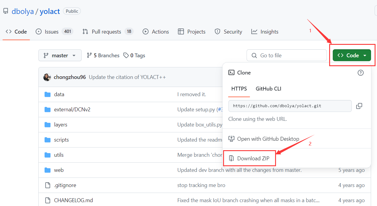 如何在github上下载yolact源代码并测试_yolact权重文件下载-CSDN博客