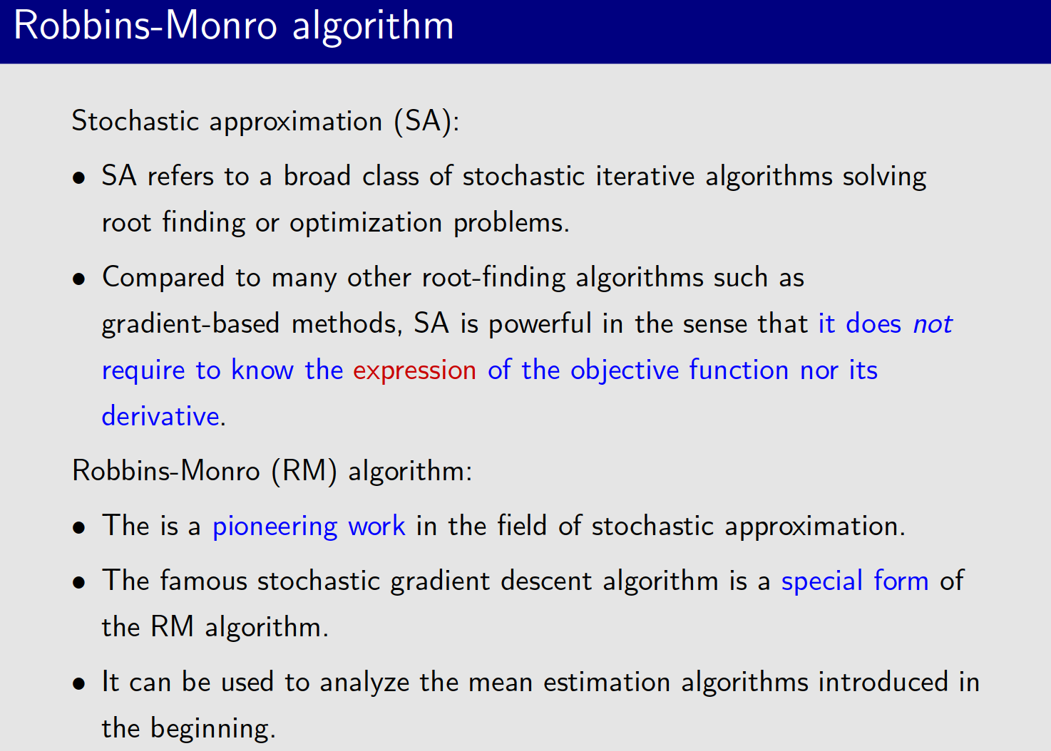RL-赵-(六)：随机逼近/Stochastic Approximation（SA）【无需目标函数】、RM算法、随机梯度下降（SGD）【需目标函数】【采样须独立同分布】【BGD-＞MBGD ...