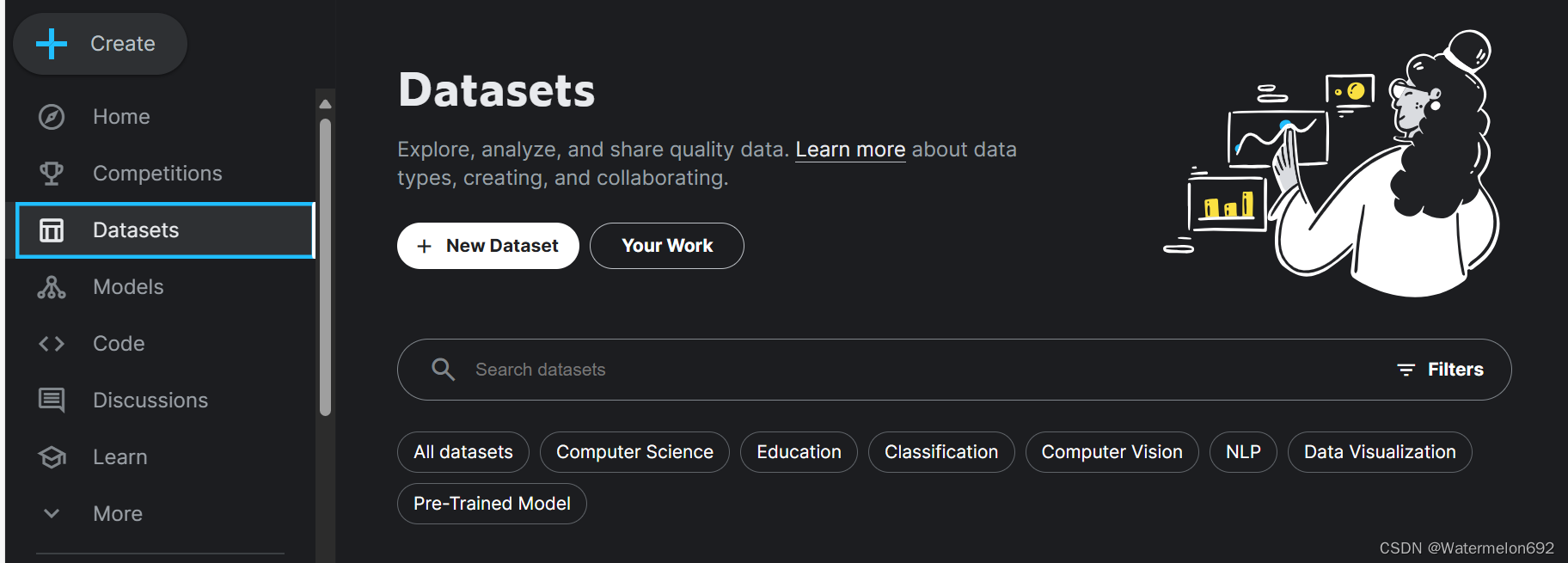 Kaggle的使用分享_kaggle datasets-CSDN博客