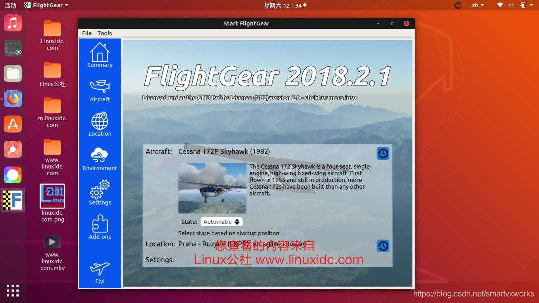 Ubuntu 18.04中安装飞行模拟器FlightGear 2018.2.1_flightgear安装教程-CSDN博客