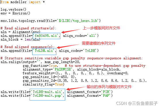 Modeller建模（二）-多模版、loop优化、配体_modeller loop-CSDN博客