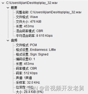 PCM与WAV格式详解-CSDN博客