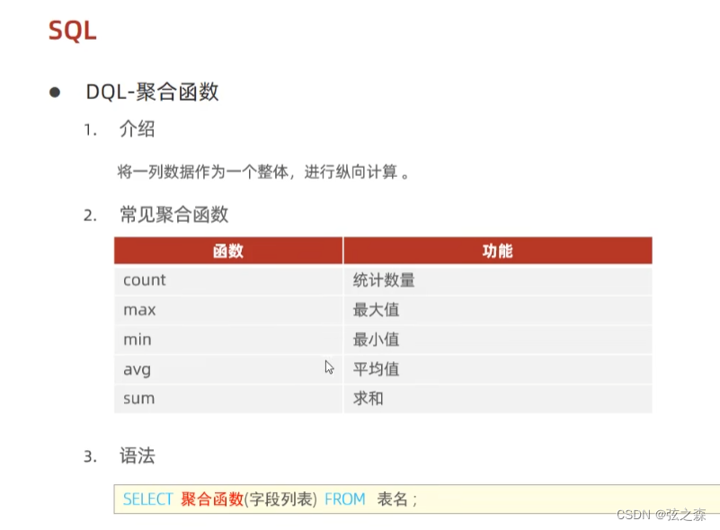 十一、MySQL(DQL)聚合函数-CSDN博客