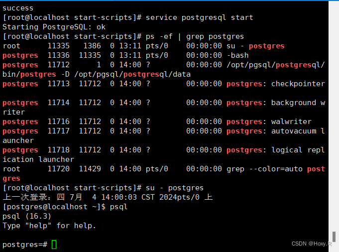 在Centos7上安装PostgreSQL16的详细步骤_centos7安装postgresql16-CSDN博客