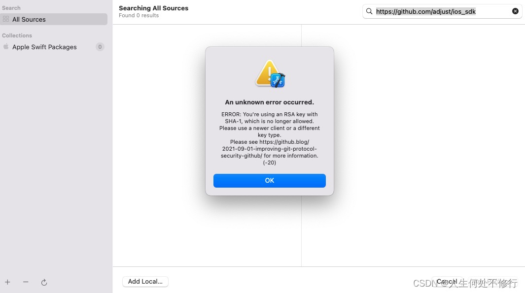 Xcode通过Add package自动集成第三方SDK问题汇总_xcode add package-CSDN博客