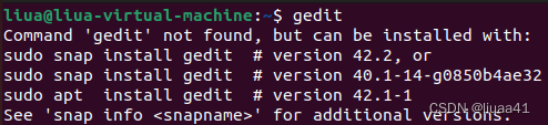 linux报错：Command ‘gedit‘ not found, but can be installed with/Gedit图形化文本编辑器的启动和关闭_gedit: command ...