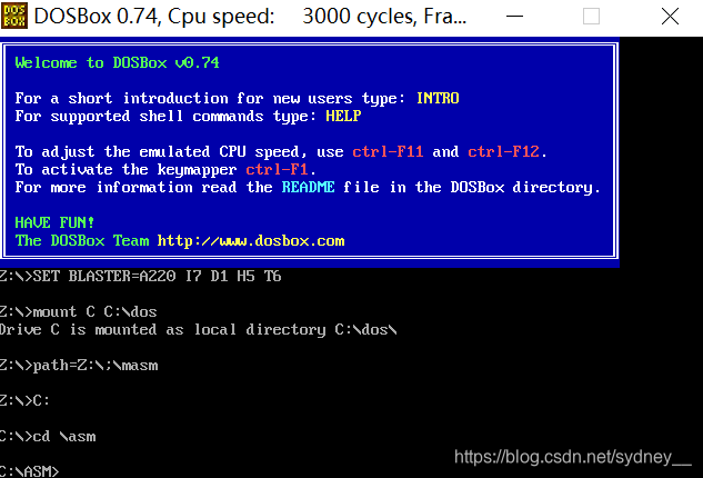 如何在dosbox里进行汇编debug_dosbox debug运行asm文件结果-CSDN博客