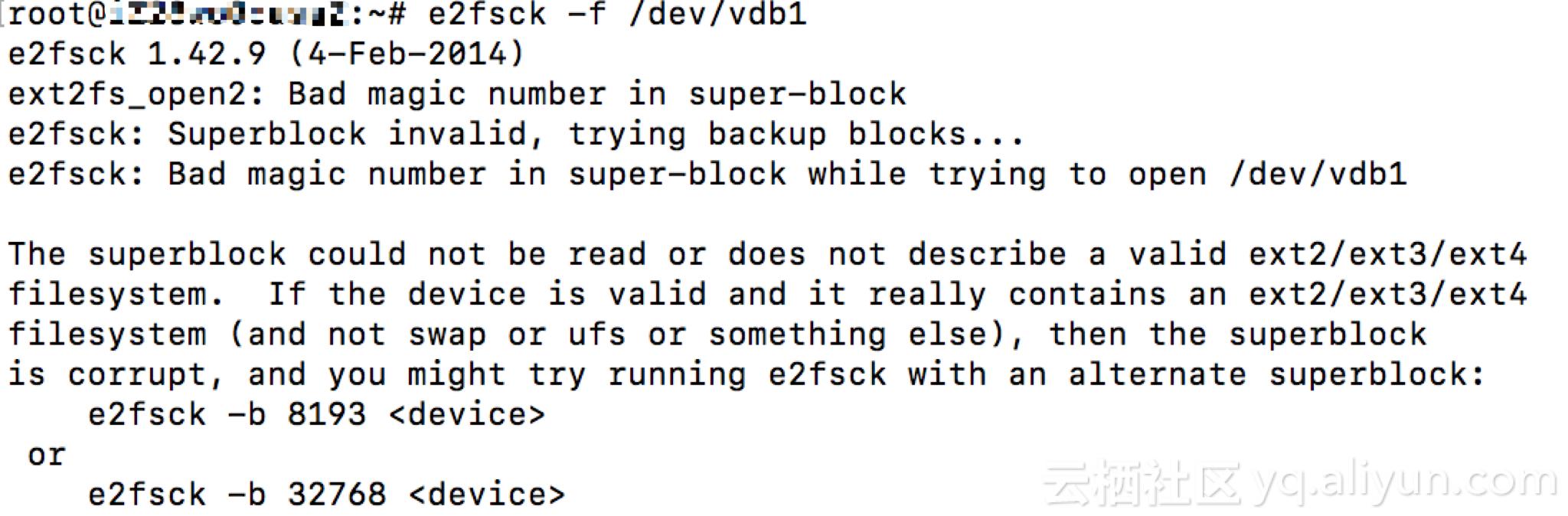 数据盘挂载mount: wrong fs type, bad option, bad superblock on /dev/sdb1 的排查_wrong fs type bad option ...