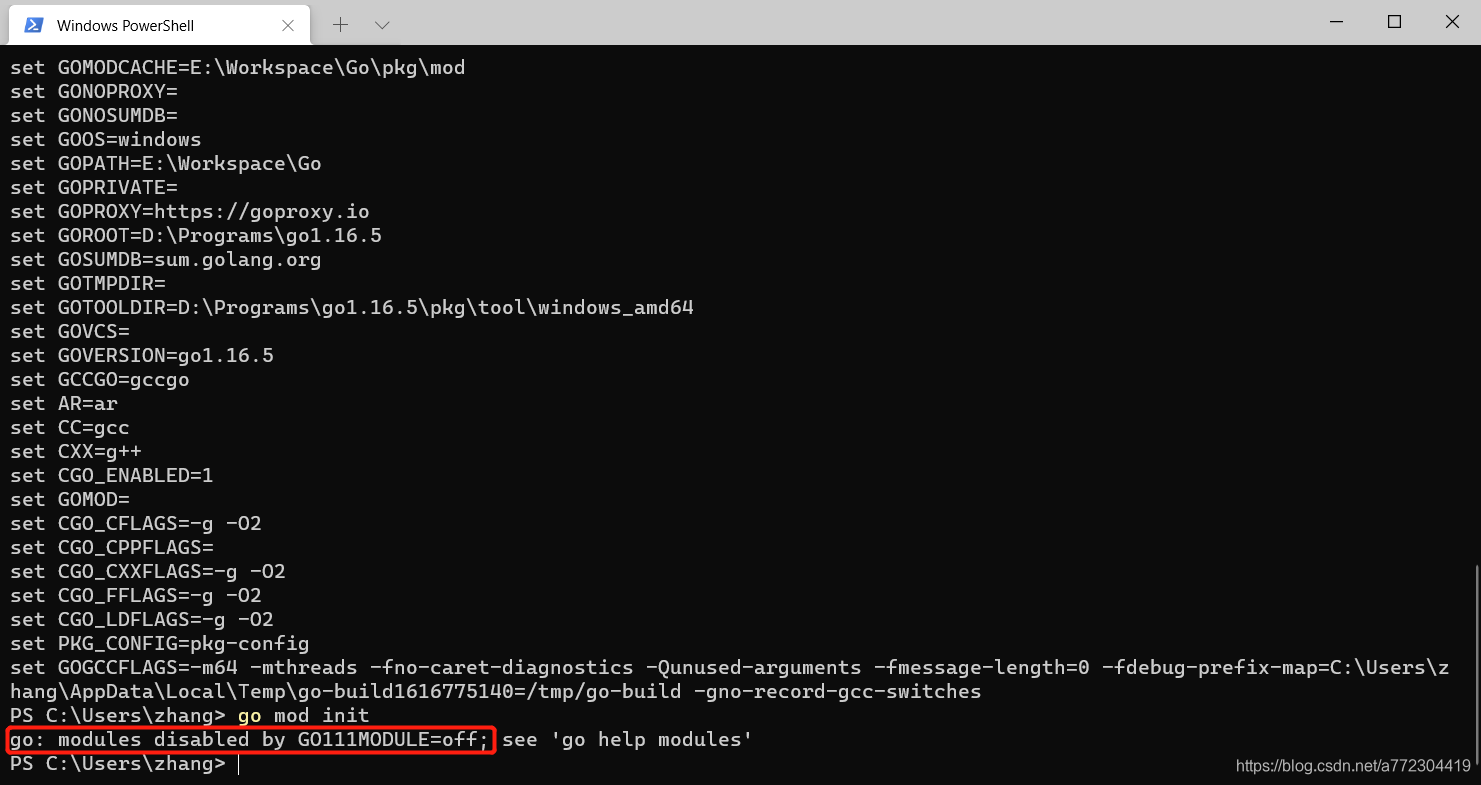 开启及关闭go mod-CSDN博客
