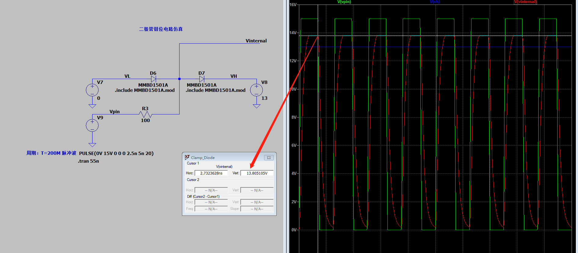 LTSPICE使用教程：二极管钳位电路仿真_ltspice esd-CSDN博客