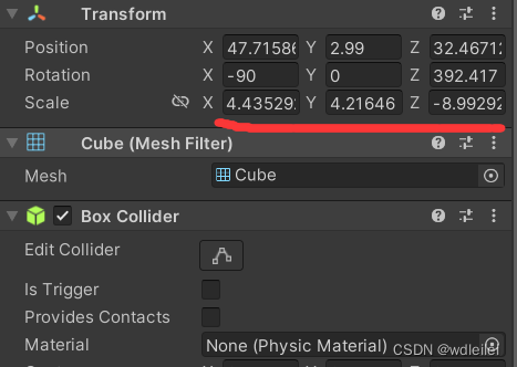报错：BoxCollider does not support negative scale or size._boxcolliders ...