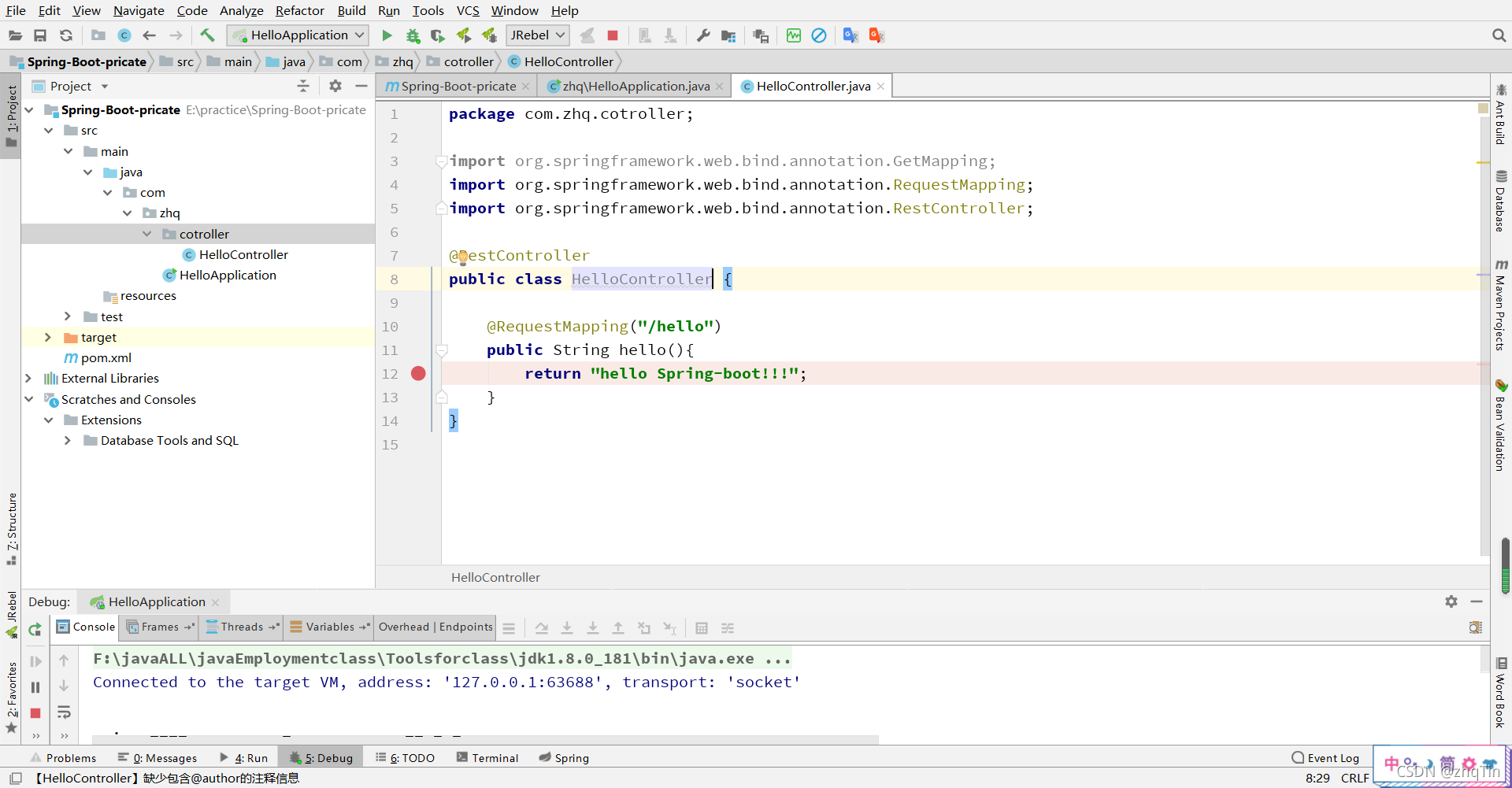 Spring-Boot 搭建简单Demo_简单的springboot demo搭建-CSDN博客