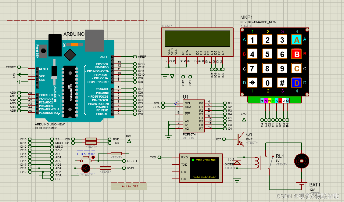 Arduino与Proteus仿真实例-密码门禁控制仿真_门禁系统设计 仿真图-CSDN博客