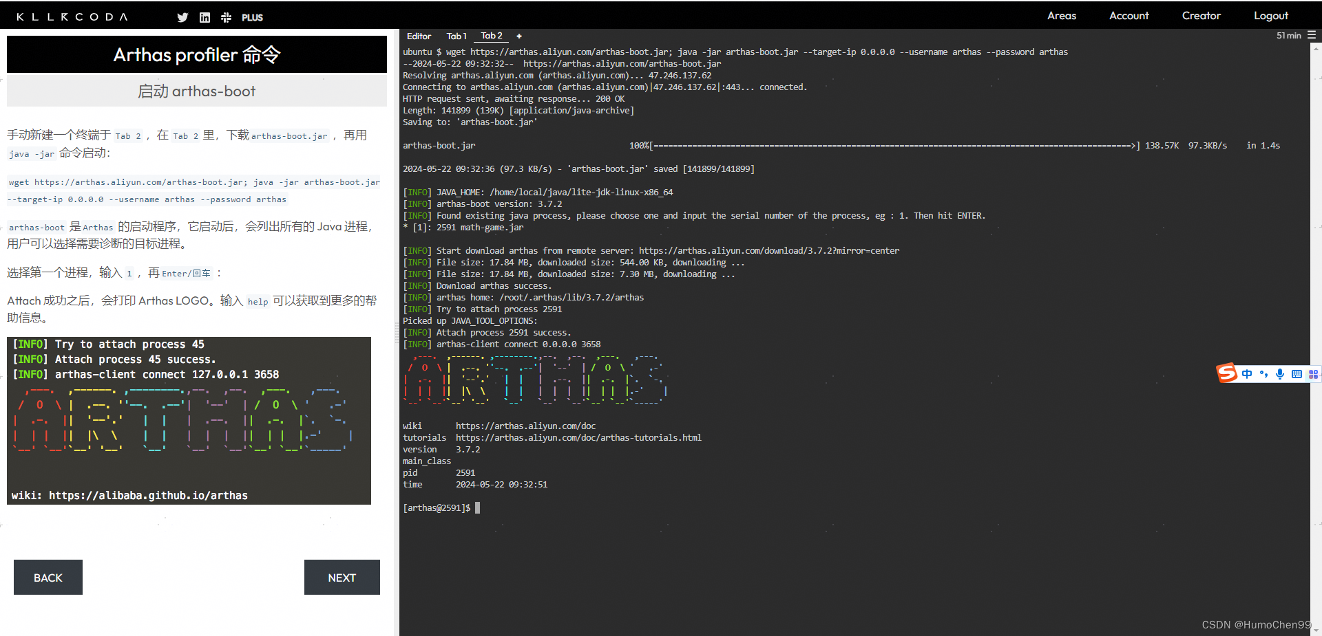 在线训练场killercoda推荐（arthas、k8s在线训练，国外免费的）-CSDN博客