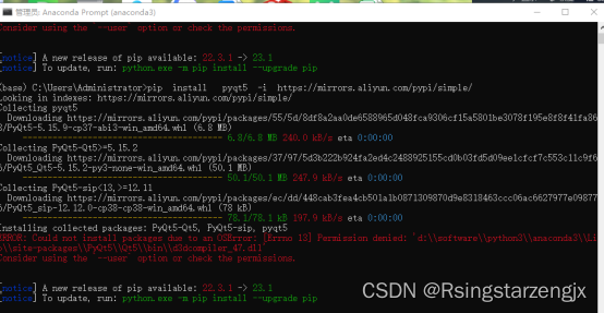 OSError: [Errno 13] Permission denied: ‘\Lib\\site-packages\\PyQt5\ d3dcompiler_47.dl-CSDN博客