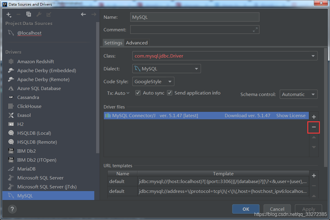 idea中使用Data Source and Drivers时，使用本地Mysql的jar包连接数据库_data sources and drivers-CSDN博客