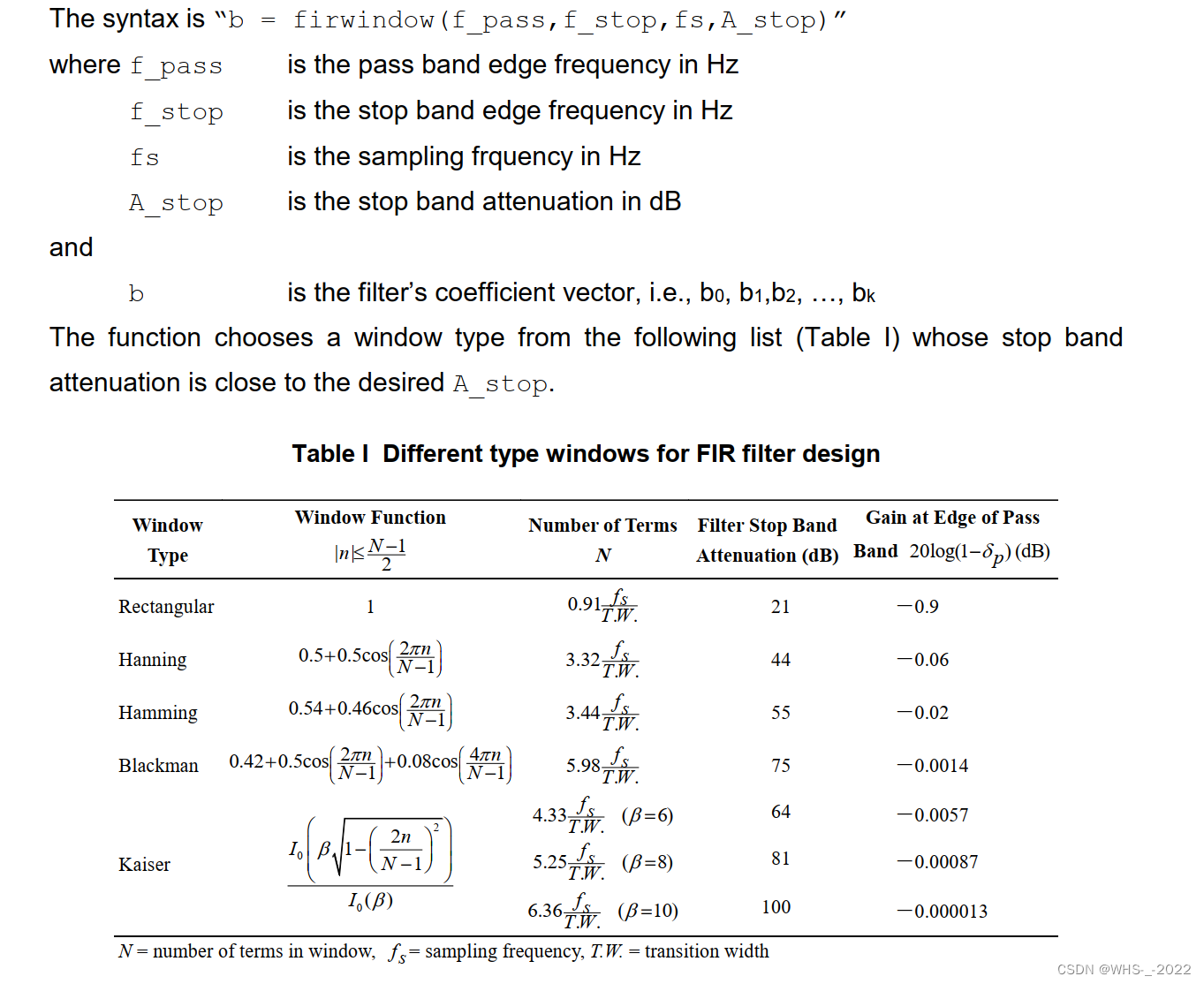 数字信号处理FIR 和 IIR 滤波器_fpass和fstop如何设置参数-CSDN博客