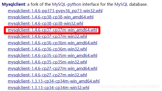 Python3中mysql的安装_mysqlclient和python3.7版本适配是多少-CSDN博客