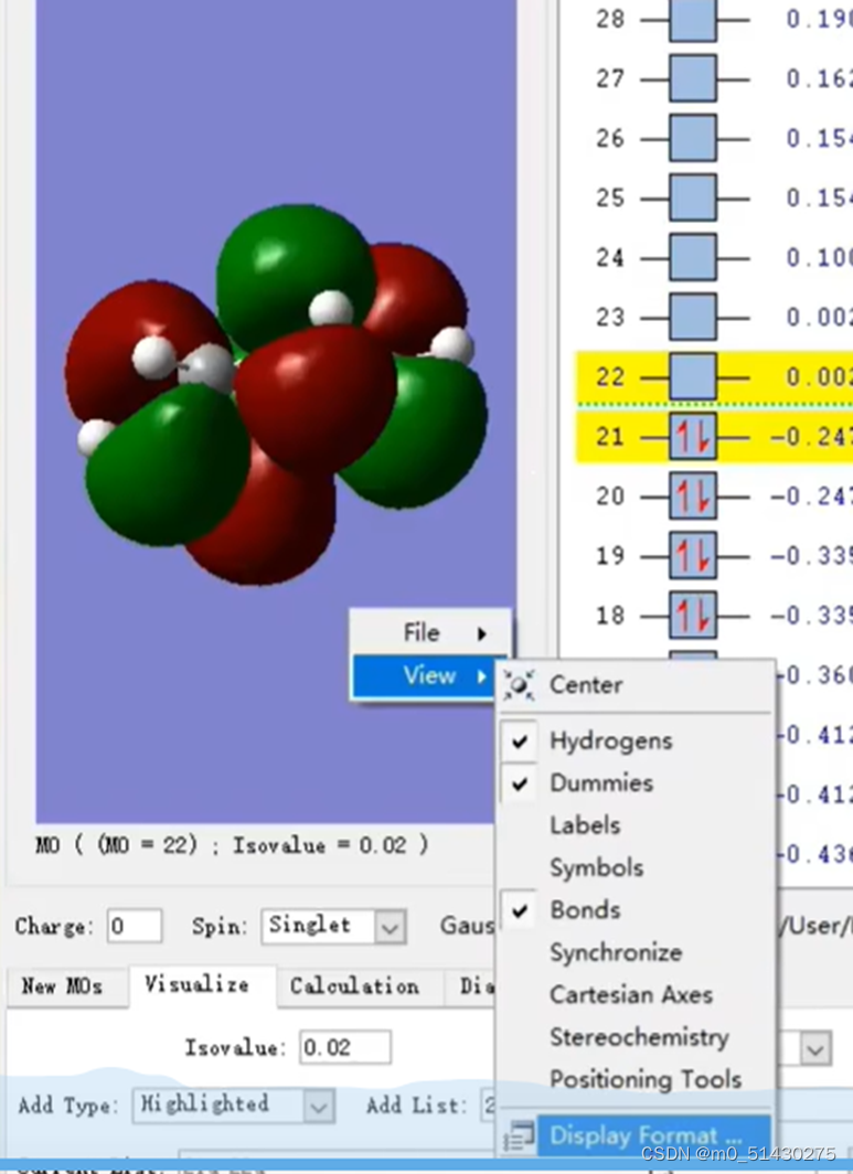 GaussView 5.0与Gaussian 09W使用学习记录-CSDN博客