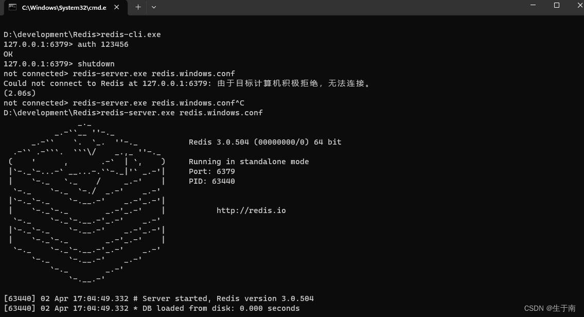 Windows下启动redis 时报错:err Unknown Command ‘redis Serverexe‘error Err Unknown Command Redis 5968