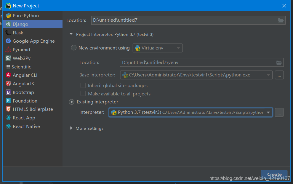 使用virtualenv创建Django虚拟环境-CSDN博客