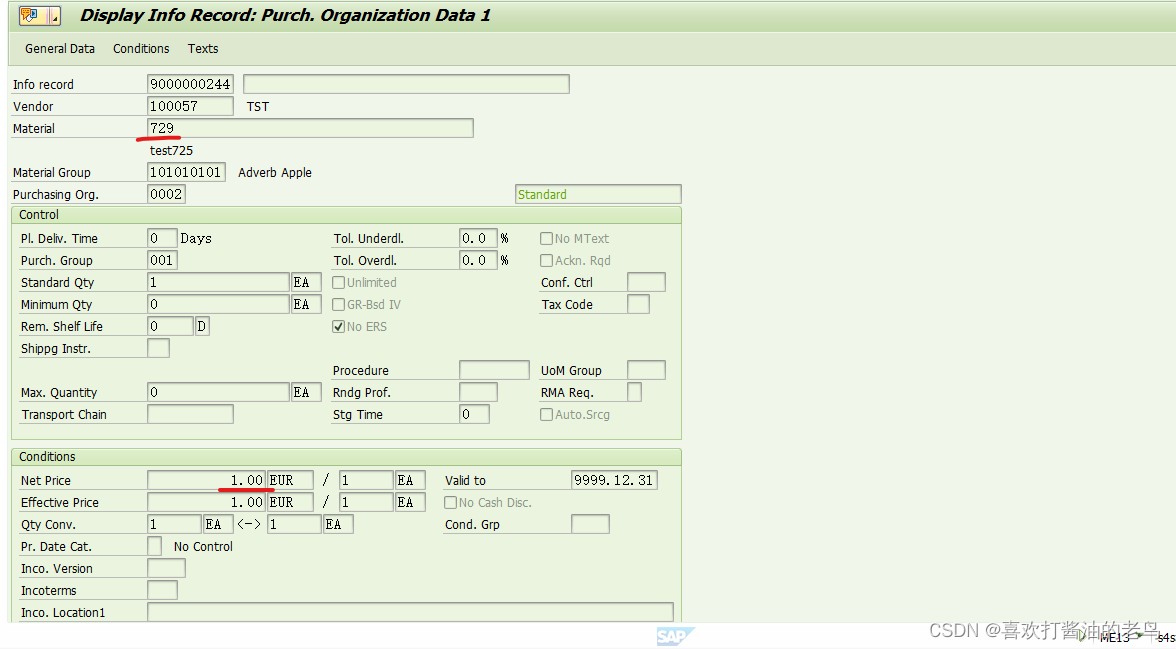 SAP MM初阶事务代码MEK1维护PB00价格_sap mek1批量更新-CSDN博客