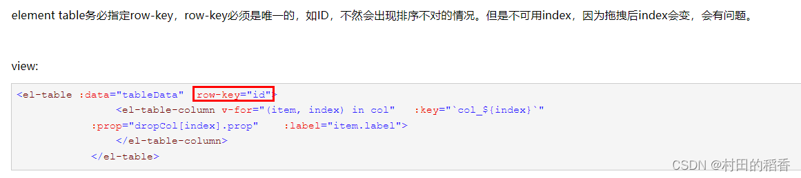 Vueelementui中table排序的两种方式点击和拖拽elementui Table表格上下排序 Csdn博客