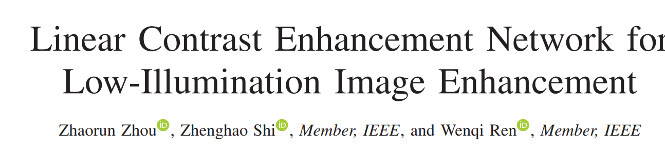 Linear Contrast Enhancement Network for Low-Illumination Image ...