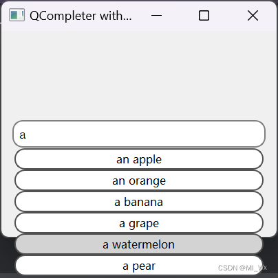 Qt QCompleter样式设计 pyqt5-CSDN博客