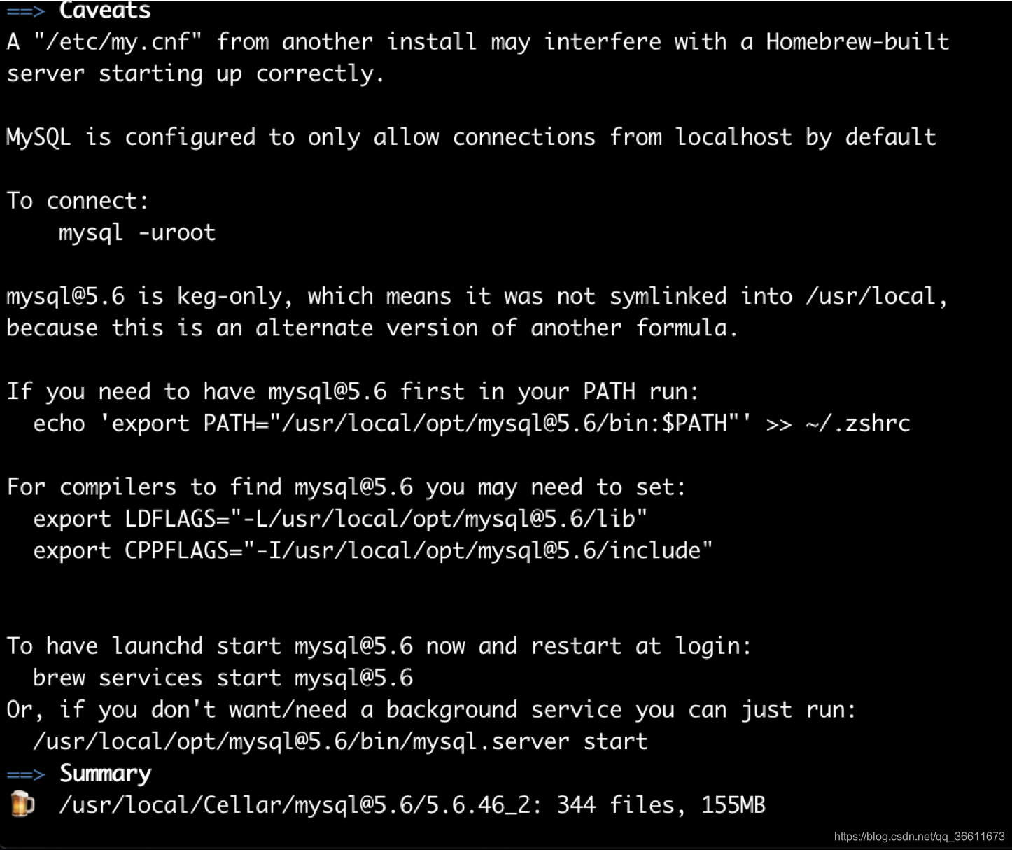 mac使用brew安装mysql5.6，及安装过程序中遇到的问题_brew 无法安装mysql5.6-CSDN博客