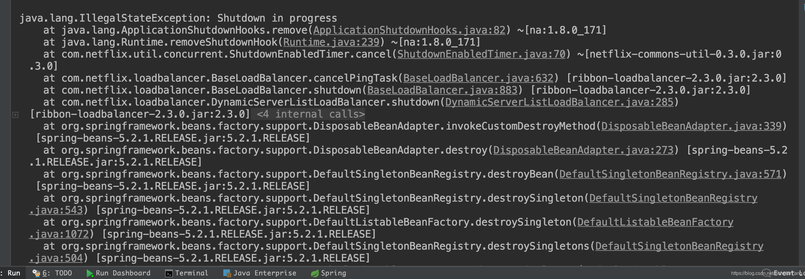 记录使用SpringBoot测试类时遇到的两个问题_spring boot 部署war包启动报错shutdown in progress-CSDN博客