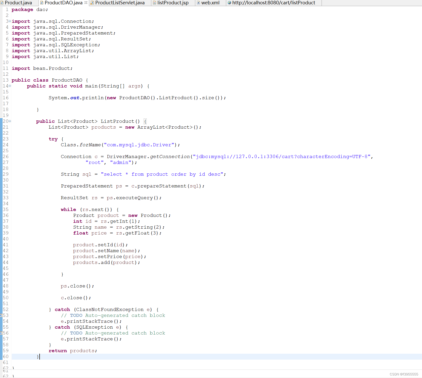 理解SQL数据库操作：Product类与ProductDAO交互实现商品展示-CSDN博客