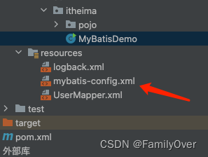 Could not find resource org/mybatis/example/mybatis-config.xml的问题及解决_mybatis_FamilyOver-魔乐社区