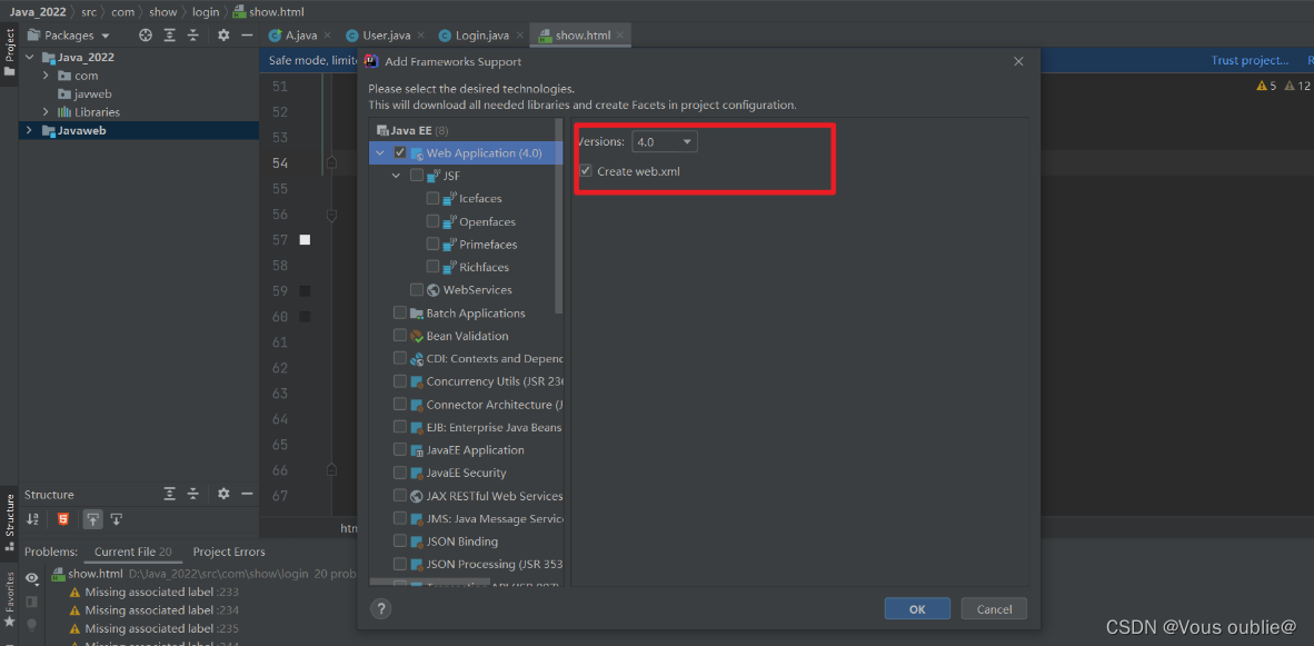IDEA2020.3.3创建Java web工程时找不到Java Enterprise_javaenterprise选项没有-CSDN博客