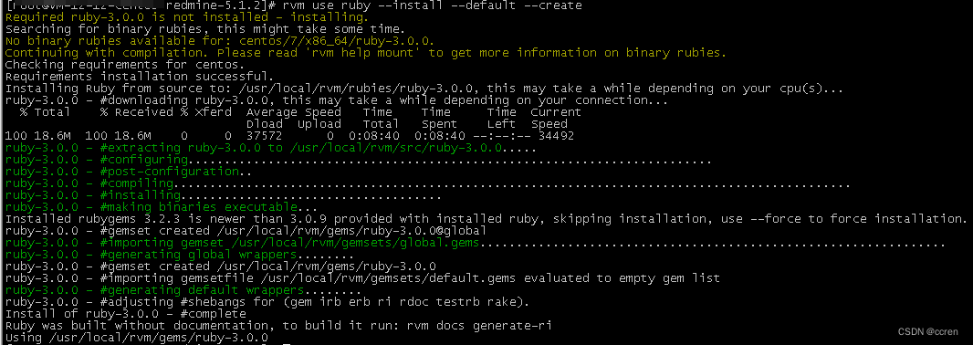 centos7安装真的Redmine-5.1.2+ruby-3.0.0_unknown ruby interpreter version (do not know how -CSDN博客