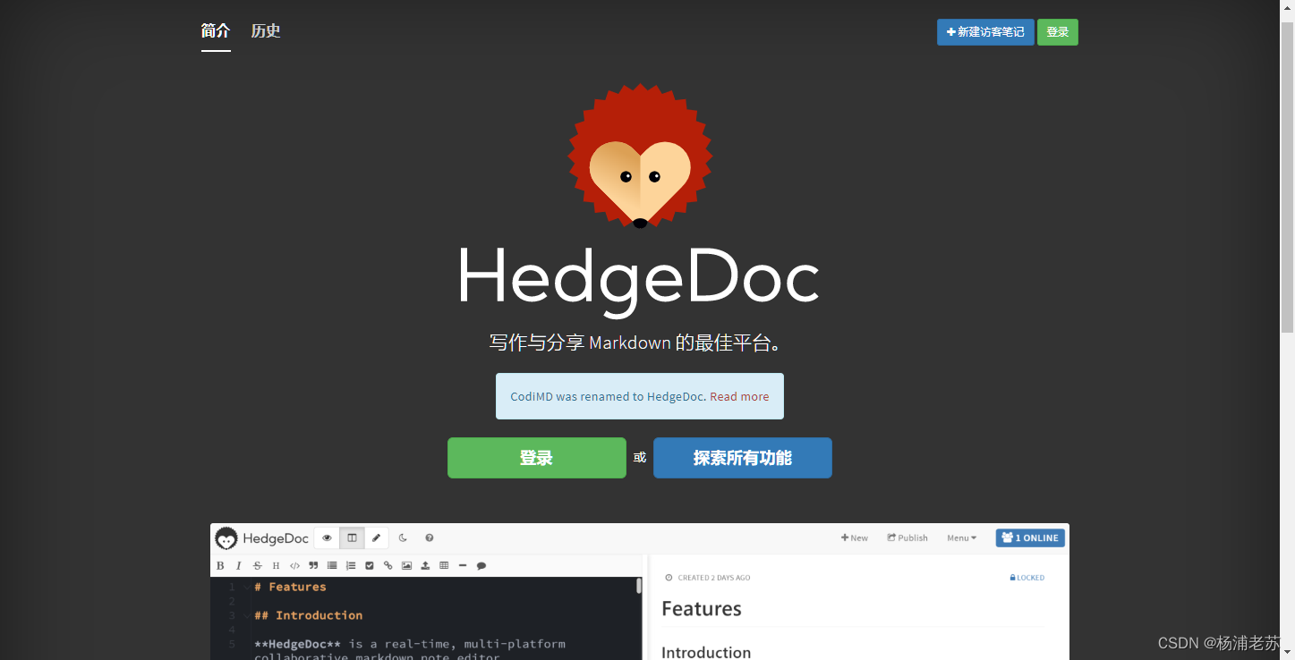 基于Web的Markdown编辑器HedgeDoc-CSDN博客
