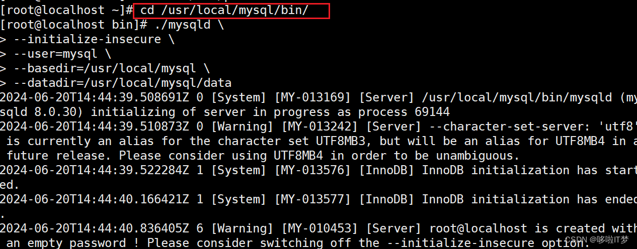 MySQL快速安装（mysql8.0.30区别之前yum安装）_yum安装mysql8.0.30-CSDN博客