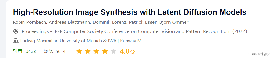 High-Resolution Image Synthesis with Latent Diffusion Models-CSDN博客