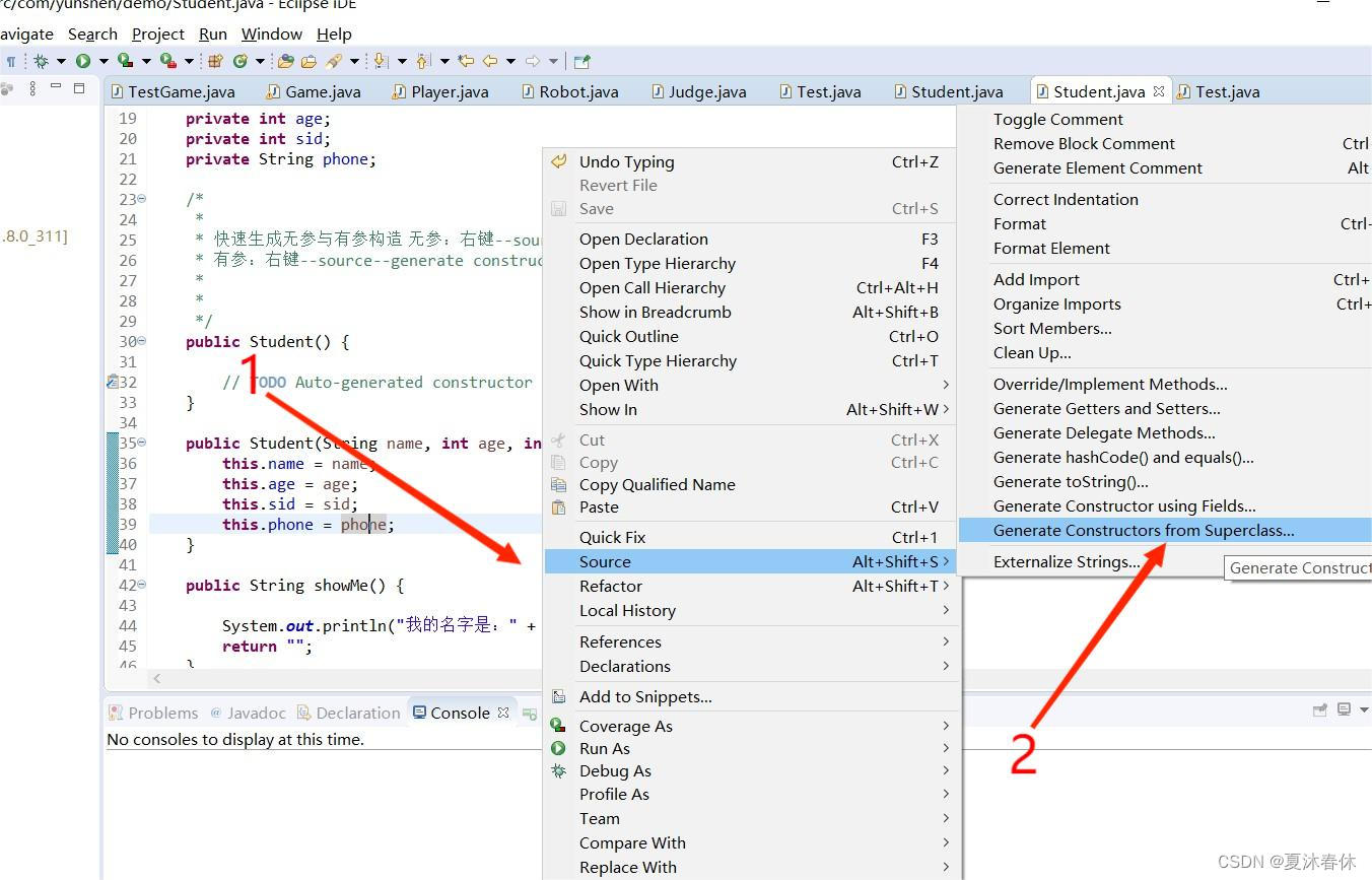 java快速生成无参与有参构造，快速构建get和set_java快速生成get和set-CSDN博客
