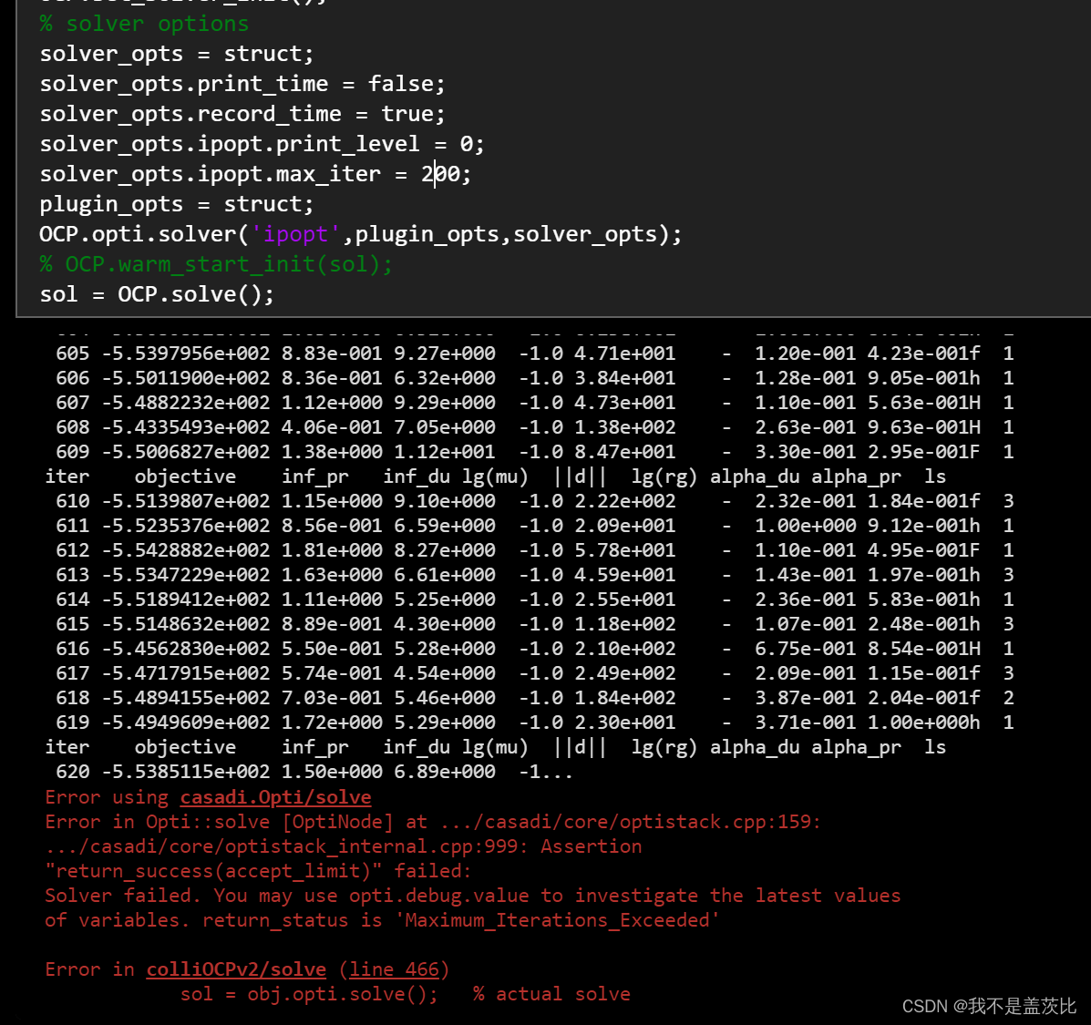matlab casadi max number of iterations_casadi 如何修改ipopt的参数 matlab-CSDN博客