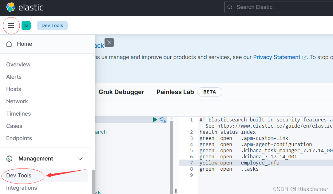 Elasticsearch使用Kibana进行基础操作_kibana elastic中如何打开控制器-CSDN博客