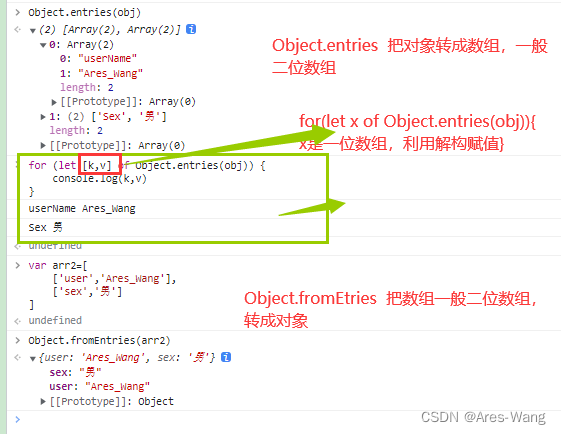 数组 多维数据 Object.values 、 Object.keys 、Object、entries Object.fromEntries、flat 、flatMap总结_object ...