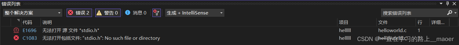 vs2022报错头文件stdio.h找不到，以及找不到Windows SDK版本_missing any windows sdk-CSDN博客