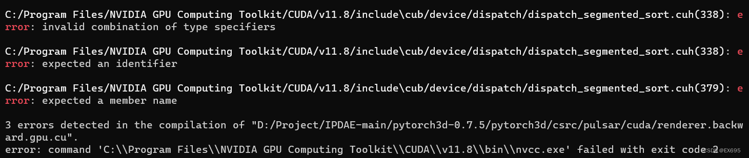记录Windows11安装Pytorch3d的坑_error: failed building wheel for pytorch3d-CSDN博客