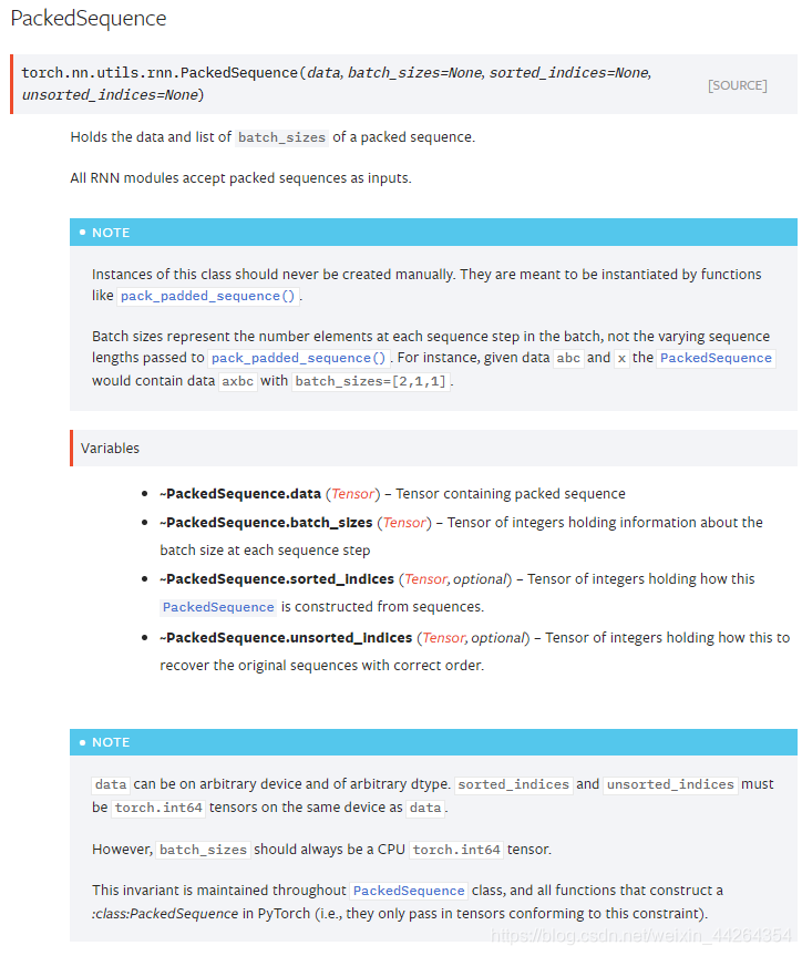 PackedSequence 的参数含义(sorted_indices和unsorted_indices)_packsequencewrapper-CSDN博客