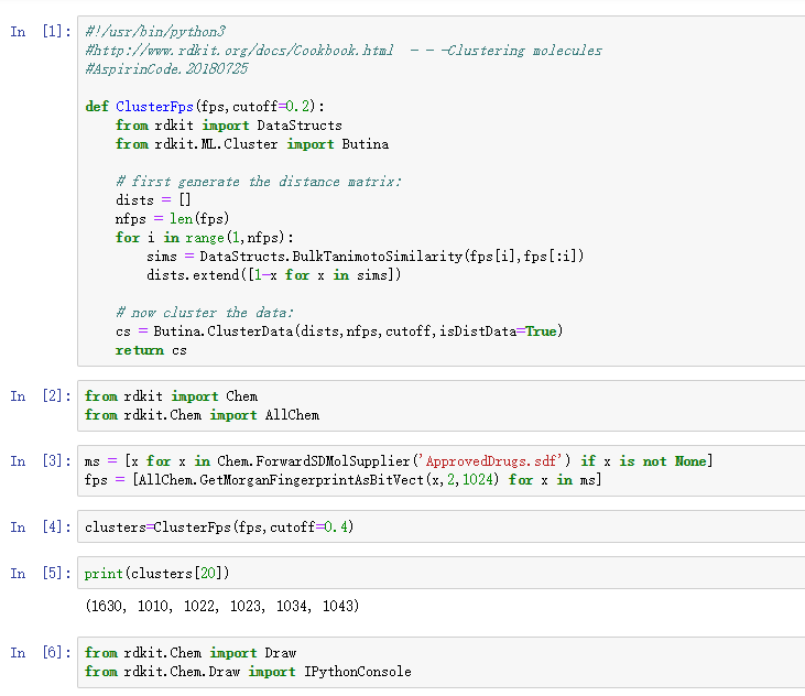 聚类小分子数据集(基于RDKit的Python脚本)-CSDN博客