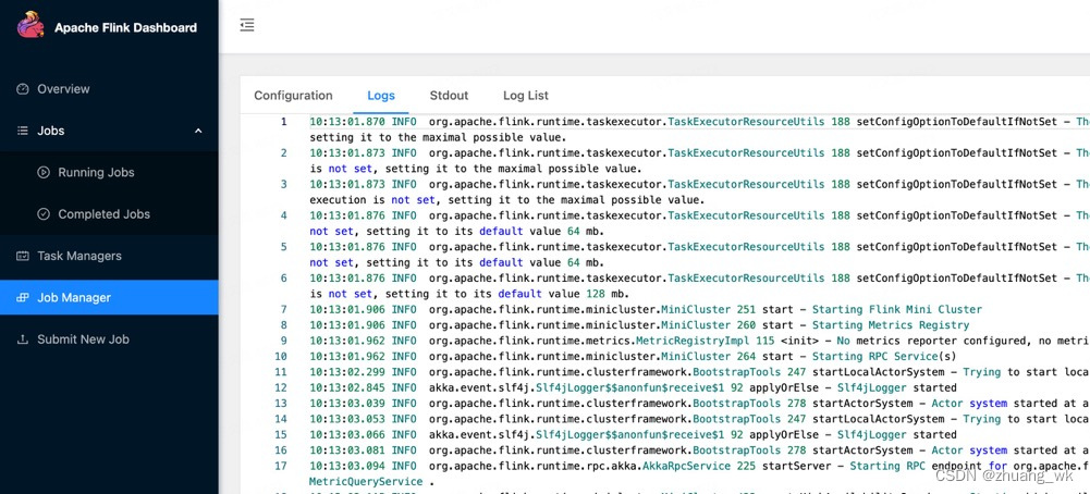 Flink本地运行WebUI日志问题_the file log is not available on the taskexecutor.-CSDN博客